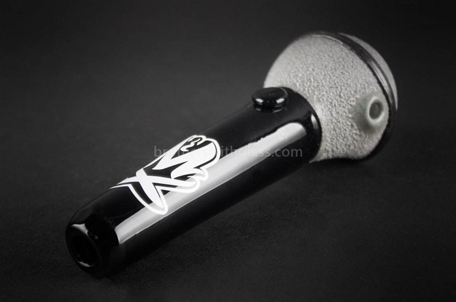 Mathematix Glass Sandblasted Microphone Hand Pipe