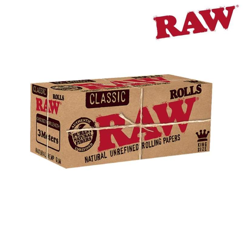 RAW Classic Natural Rolling Paper, Rolls 3 Meter Roll