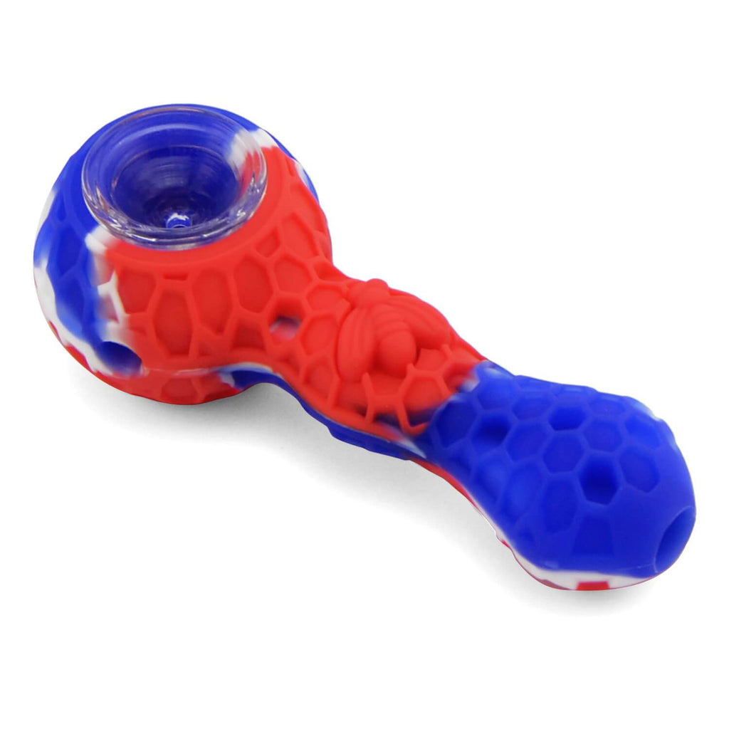 Silicone Pipe With Glass Bowl