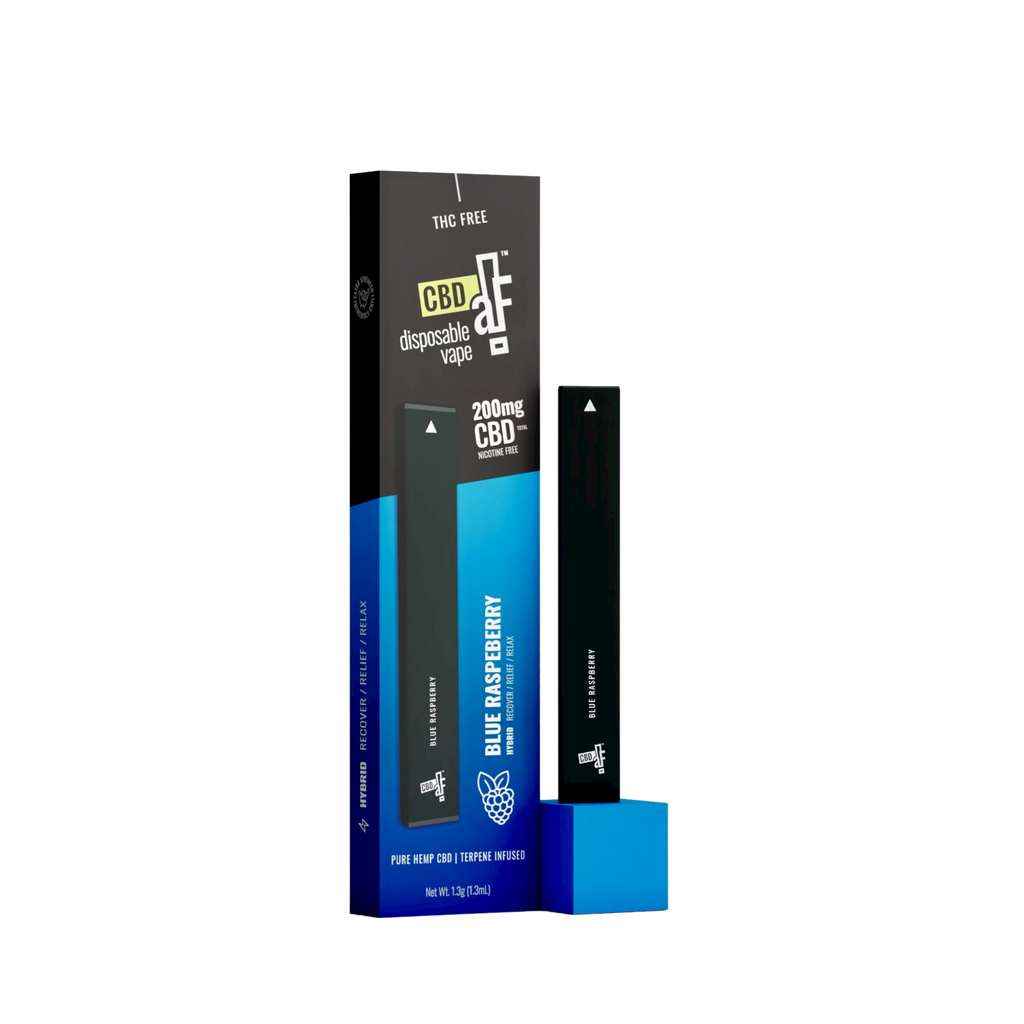 CBDAF! DISPOSABLE PEN 200MG CBD ISOLATE BLUE RASPBERRY